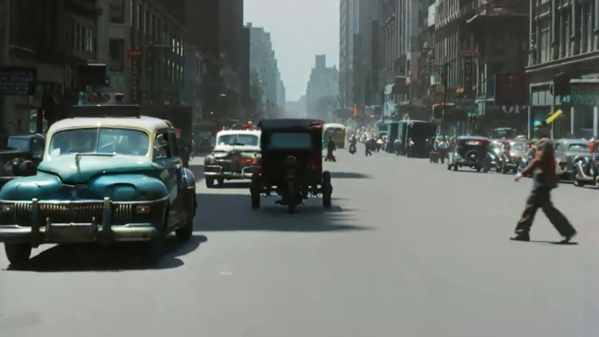 Поездка по Нью-Йорку 1945 года.