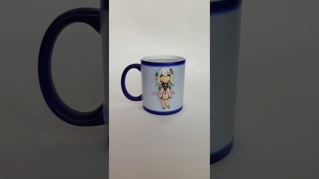 Синяя кружка хамелеон Нахида Дендро-Архонт Сумеру из игры Геншин Импакт. Чашка аниме от #annealart