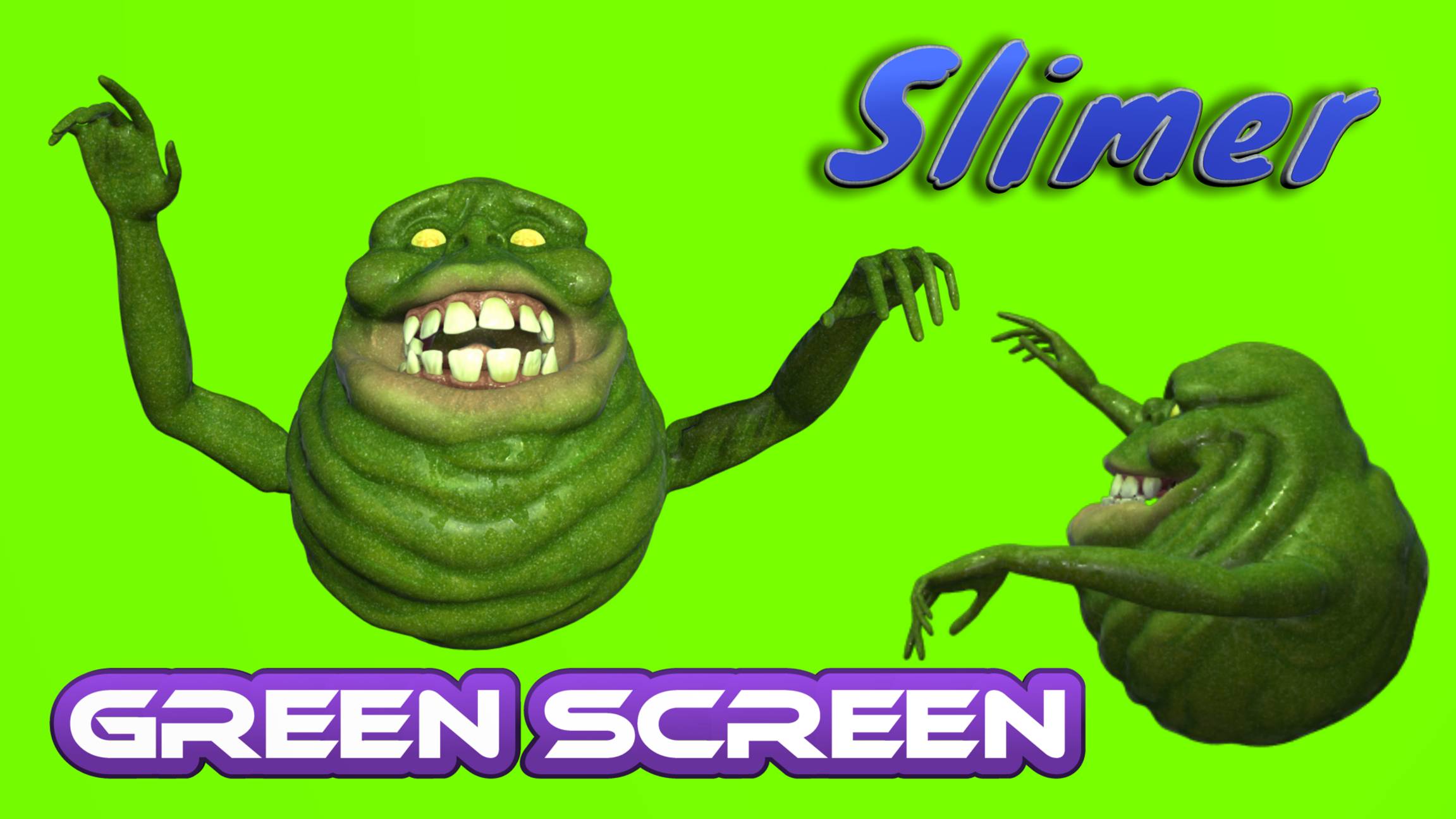 Green Screen - Лизун (Slimer) из фильма Охотники за привидениями