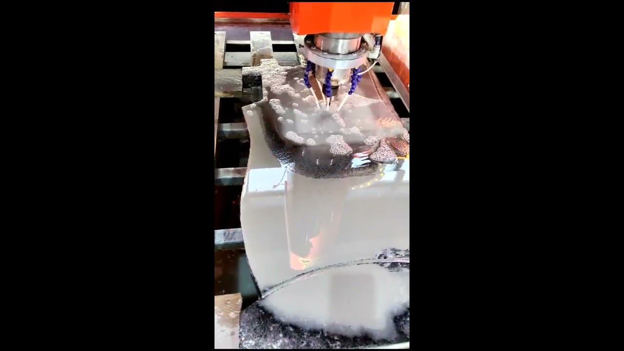 ArtForm-SurfMill.Обработка камня. Фрезеровка ниши под фотокерамику. Видео от исполнителя