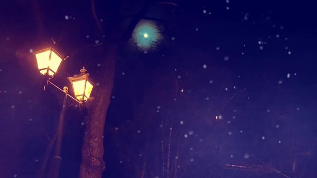 Брянск, Фонарь, Падающий снег, Зима под медленный бит (Lo-Fi Beats, relax, chillout).