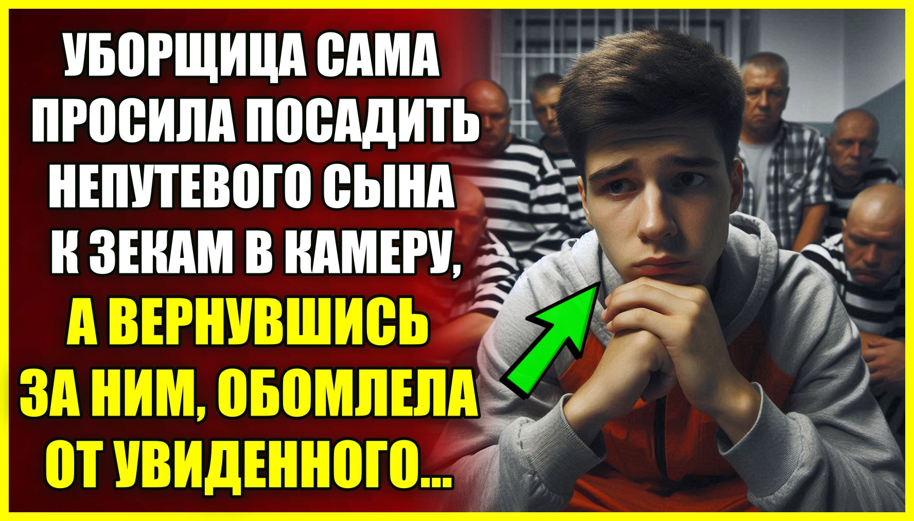 Уборщица сама просила ПОСАДИТЬ непутевого сына к зекам в камеру, а вернувшись за ним обомлела.
