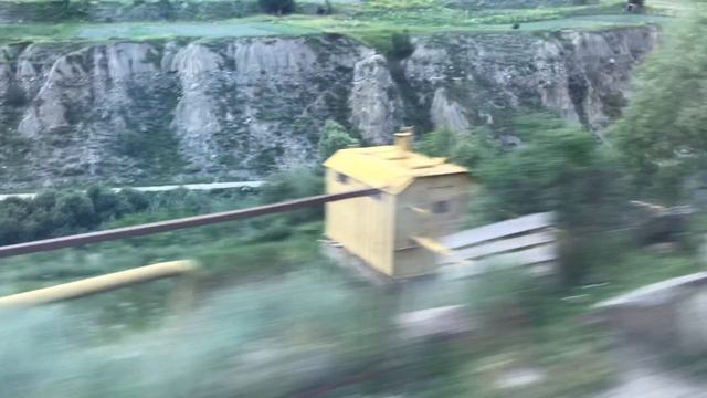 Черекское ущелье Кабардино-Балкарии из окна автобуса