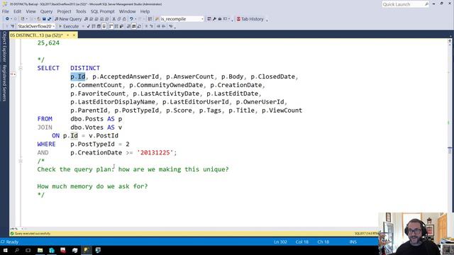 07 SQL Server Performance Tasting Menu DISTINCTly Bad