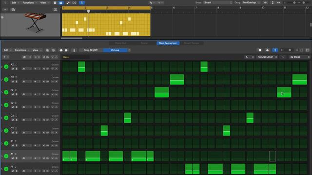Logic Pro #12 - Step Sequencer & Pitched Instruments (Bass, Chords, Leads)