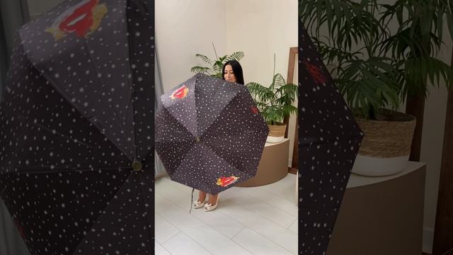 Зонт Женский Flioraj 3 сложения Автомат Чёрный Тигр 23136 FJ