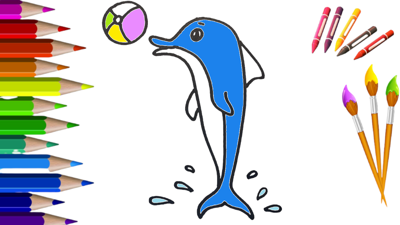 Как нарисовать Дельфина. Рисовать просто