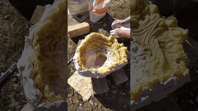 Скульптура льва. Этапы создания скульптуры. Заливка.