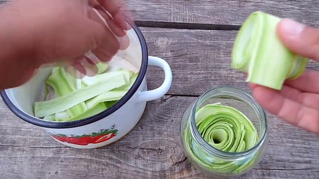 Кабачки для рулетов на зиму БЕЗ УКСУСА! Маринованные кабачки на зиму.