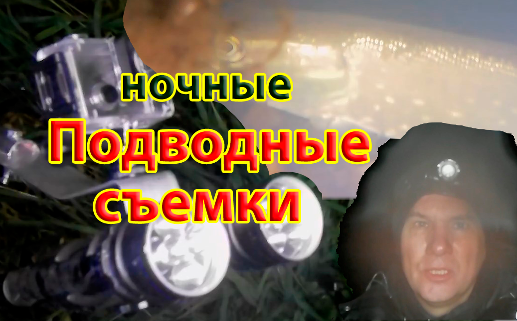 Ночные подводные съёмки обитателей реки на самодельный аппарат для подводной съёмки.