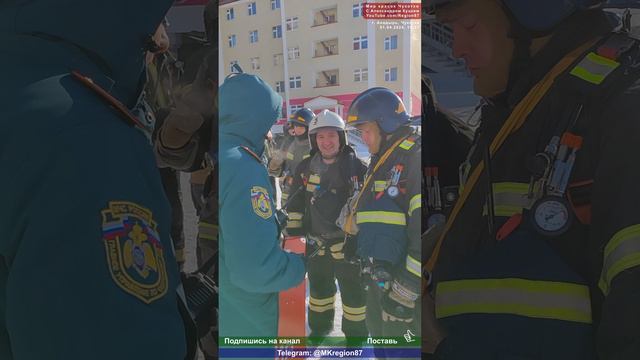 Тренировка пожарных в Анадыре, Чукотка. 1 апреля 2024 Дальний Восток Крайний Север Арктика