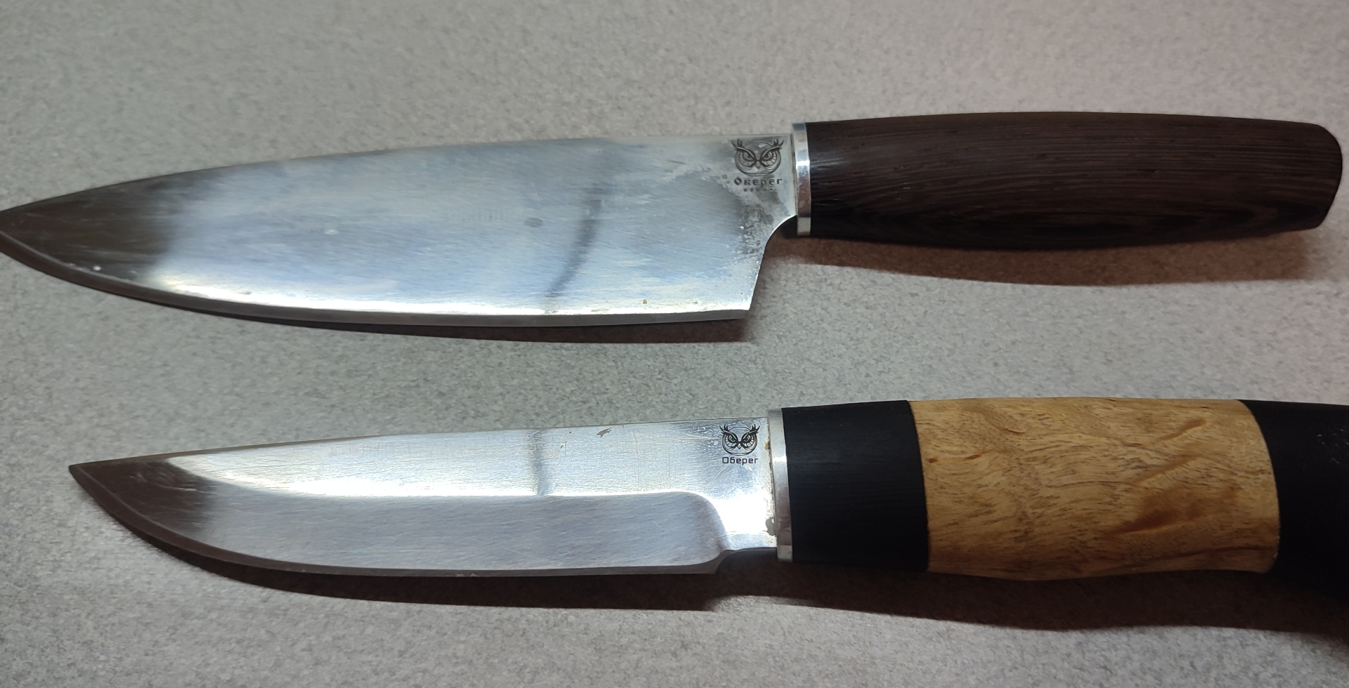 распаковка ножей,, Оберег" от Виталия Берегова