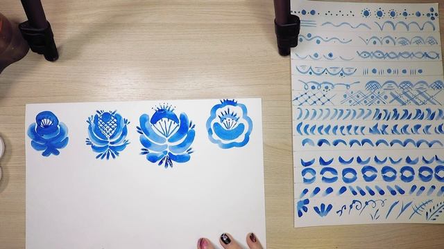 Гжель приёмы росписи.mp4