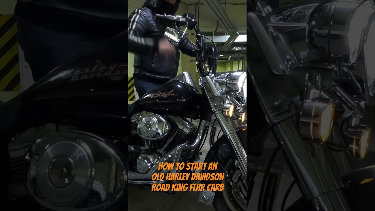Как завести старый #harleydavidson #roadking  #rinehart #холодныйпуск #coldstart #карбюратор