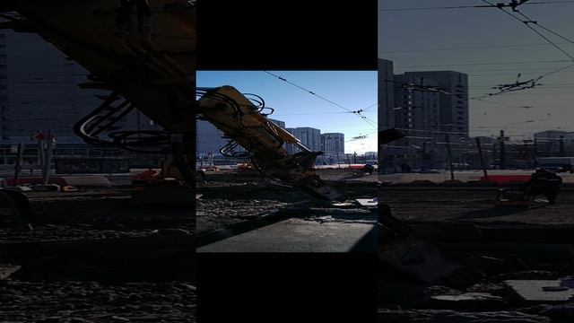 Подготовка к укладки бетонной подушки для рельс.mp4