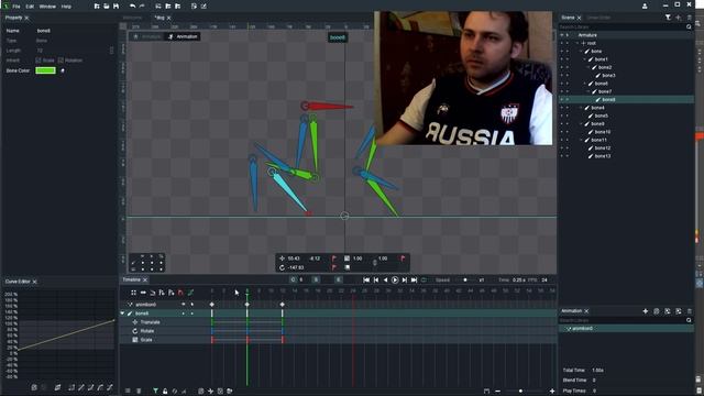 Анимация ходьбы собаки в Dragon Bones - Digital Artist Petrik Maksim