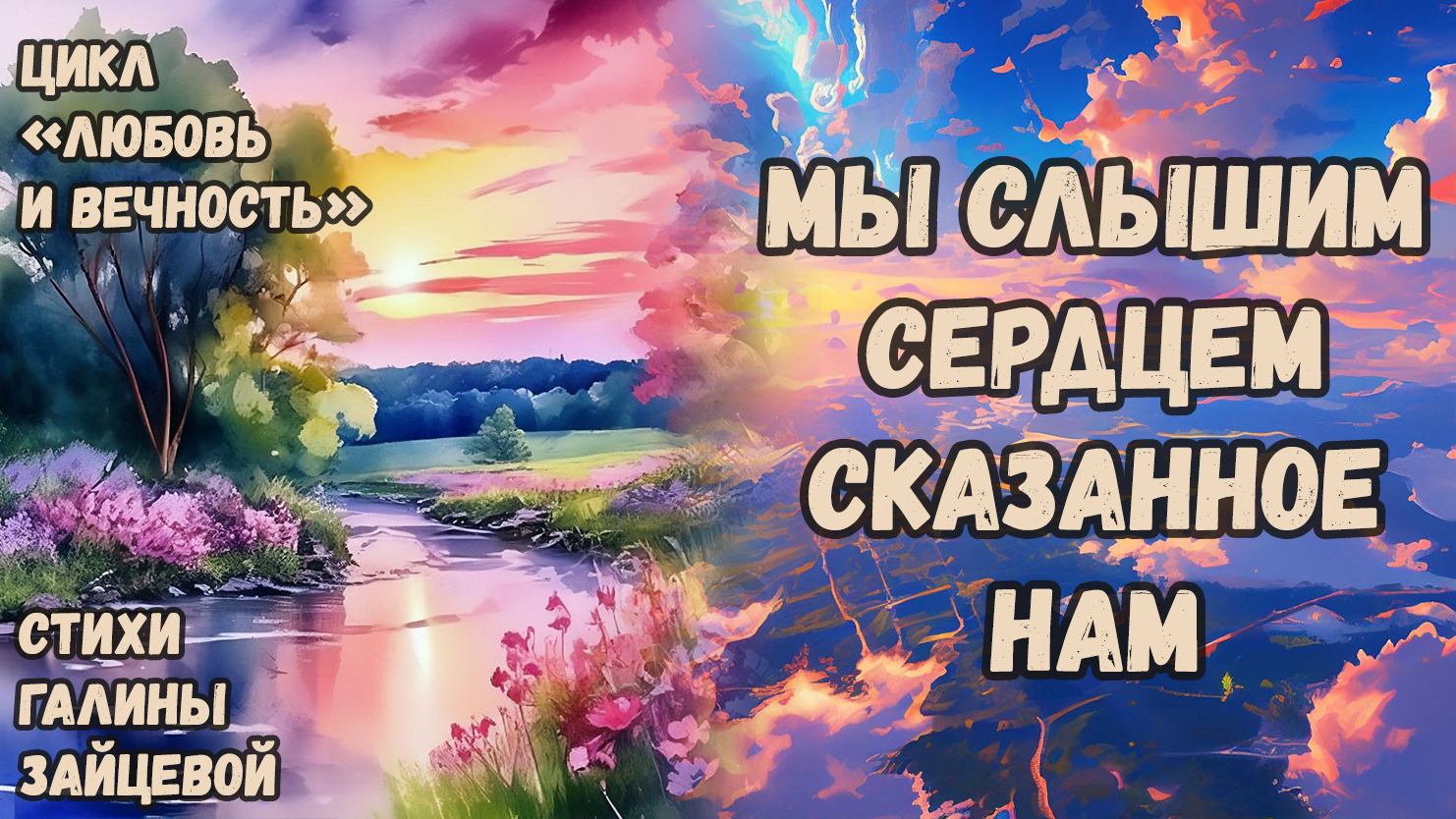 Мы слышим сердцем сказанное нам. Стихи Галины Зайцевой