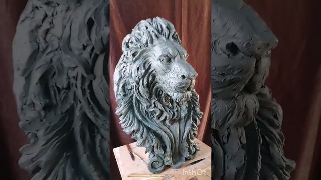 Легким движением руки, скульптура превращается.... Процесс лепки. Детализация скульптуры льва.