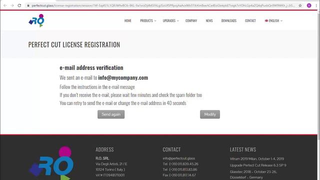 PerfectCut OFFline License Registration