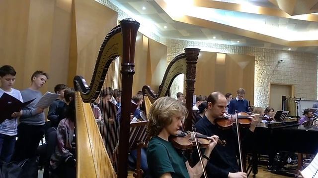 Крокус Сити Холл, репетиция к концерту "Титаник", 13.03,18  (фрагмент 3)