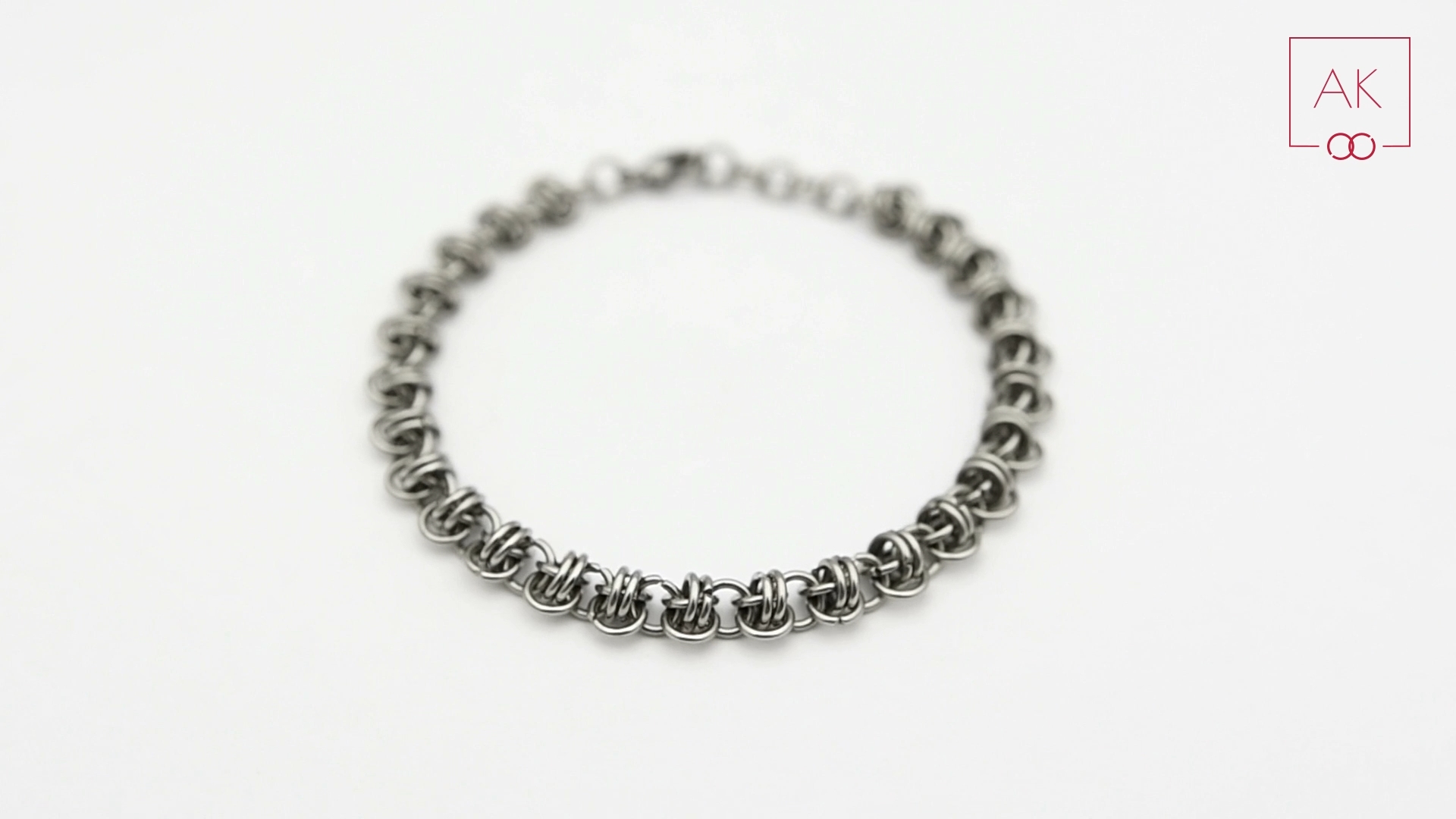 Необычный браслет цепочка «Василиск» из колечек нержавеющей стали