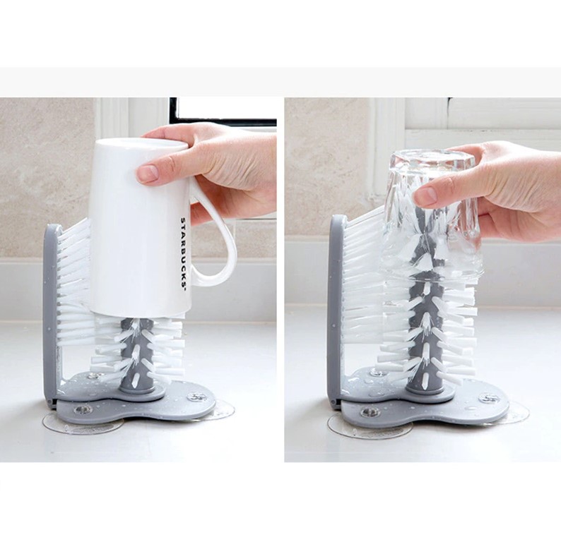 Удобная щетка для мытья стаканов