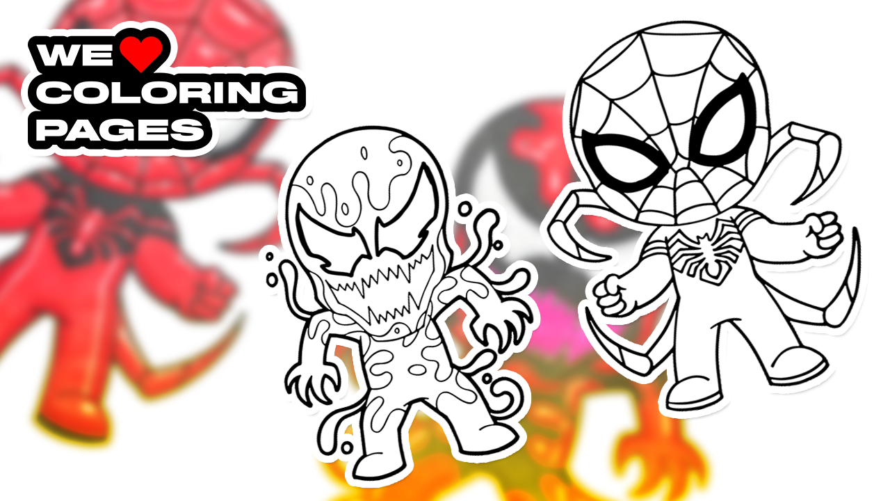 #62 Карнаж и Человек Паук Раскраска | МЫ ❤️ РАСКРАСКИ
