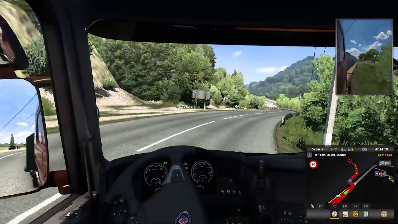 ETS: Катаемся по карте Юг России на руле G27.