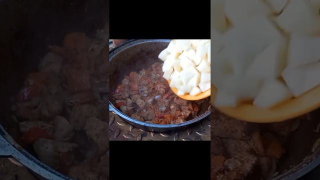 Дачный ужин. Рагу с овощами