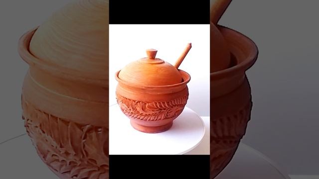 Деревянная резная сахарница ручной работы