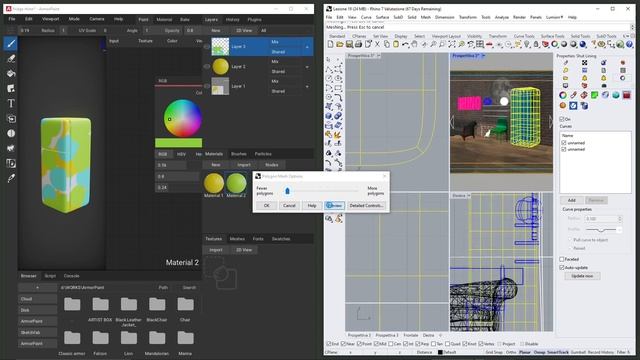 Armorpaint - Export Rhino 7 Import in Armorpaint, Polygons C
