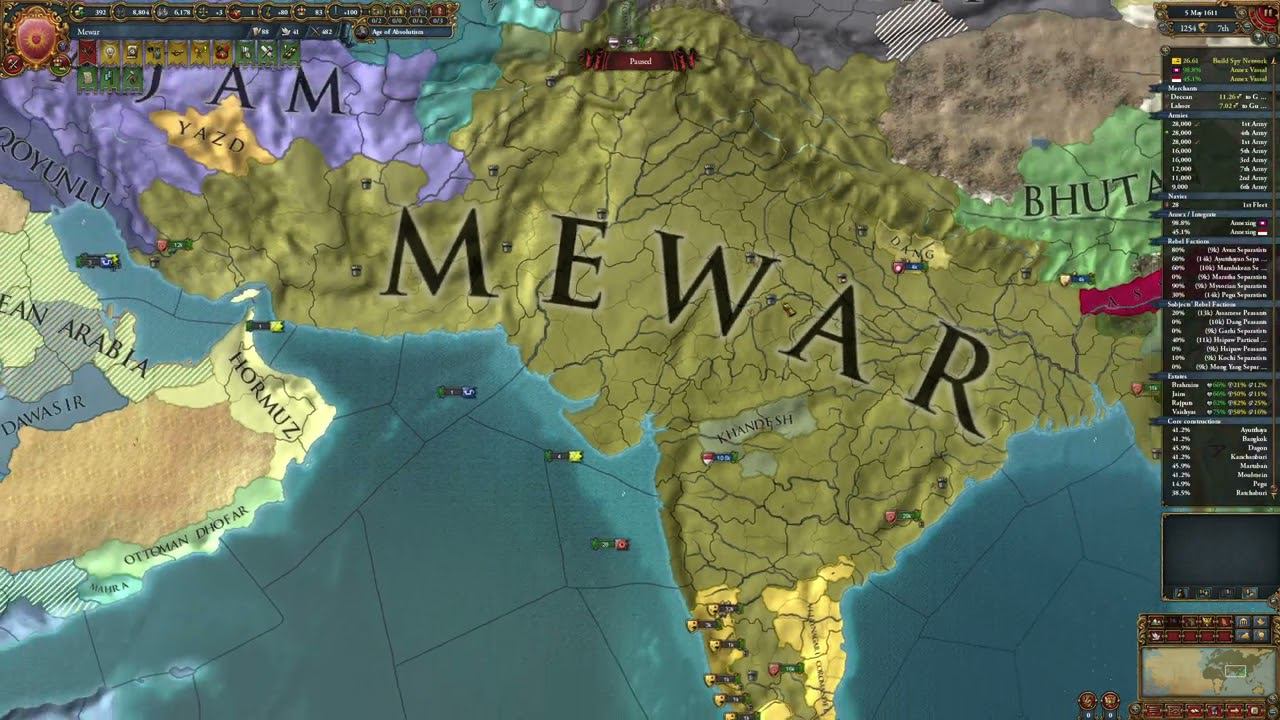 Europe Universalis IV 1.35.6 Mewar. Часть 14. 1611-1612. Технические проблемы.