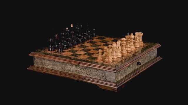 Шахматы из мореной карельской березы Карелия №1