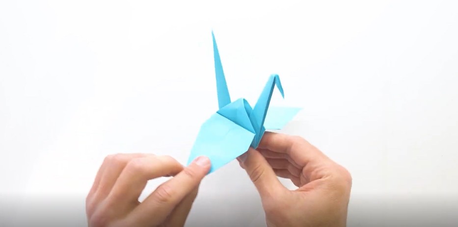 Делаем оригами журавля