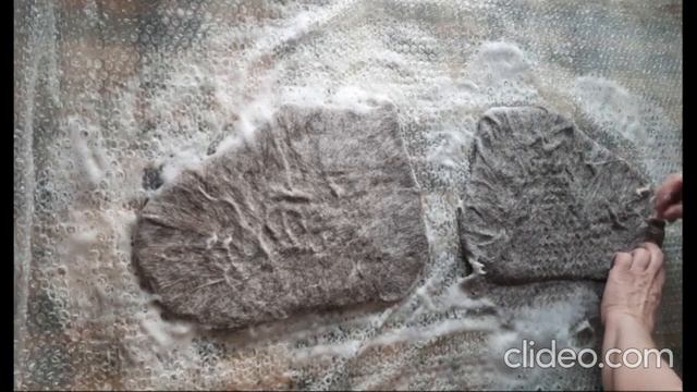 1 часть. Валяние ботиков с павловопосадским платком без звука с субтитрами