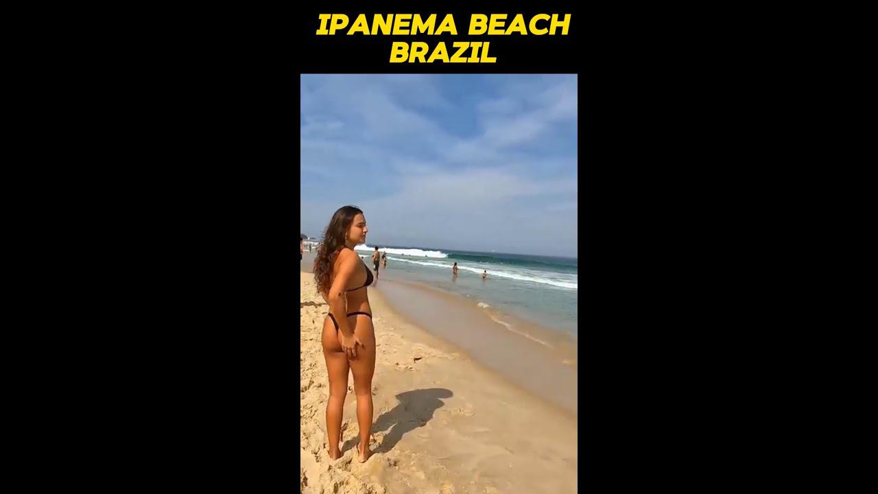 Beach walk on Ipanema Beach Brazil #brazil #ipanemabeach #shorts #beachwalk ️