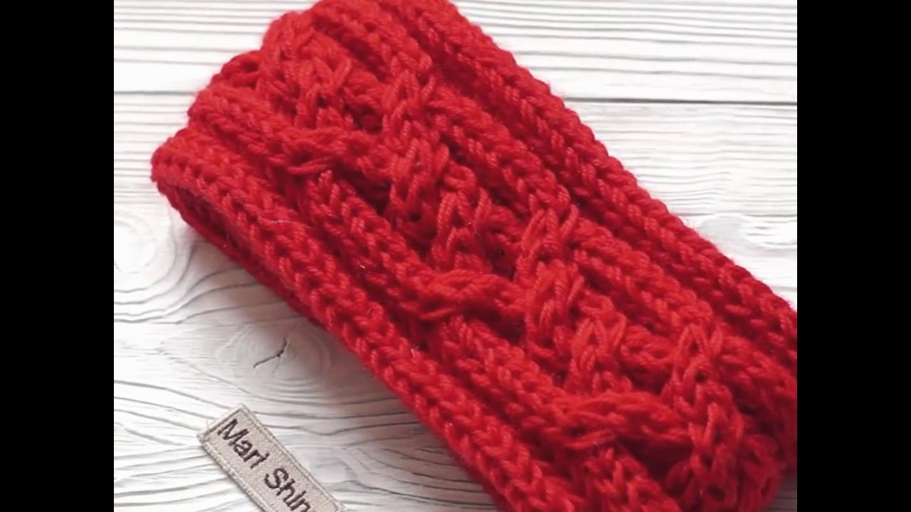 Вязаная повязка на голову