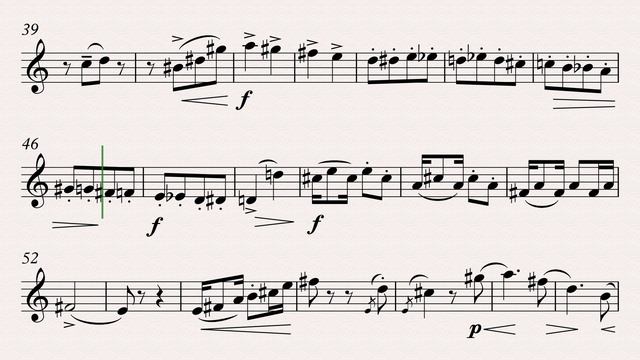 Дебюсси К. "Маленький негритёнок" видео-минусовка и ноты для саксофона-альта, темп 60