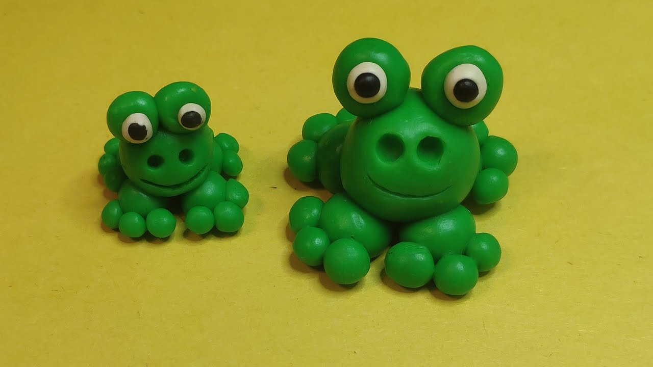 Как слепить из пластилина лягушонка.