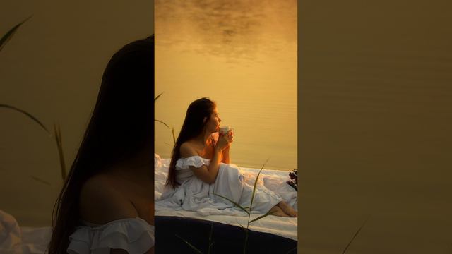 фотосессия на озере утром