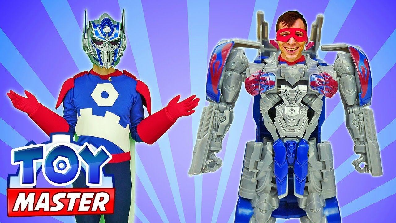 Той Мастер стал Трансформером! Автобот Оптимус Прайм vs Десептиконы! – Видео игры для мальчиков