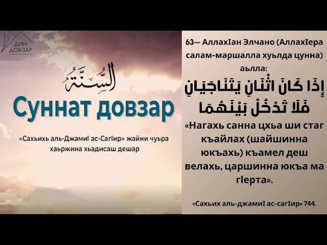 63- хьадис || «Сахьих аль-джамиI ас-сагIир»