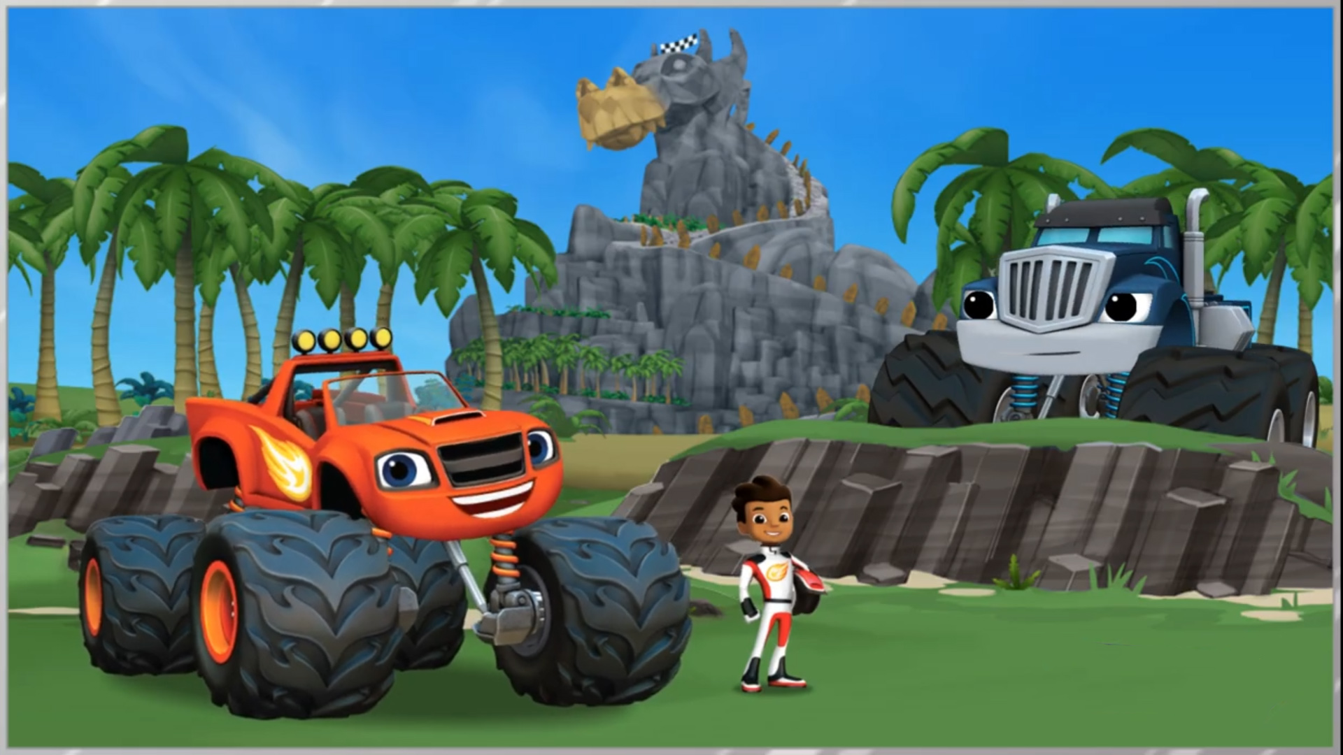 Вспыш и Чудо-Машинки. Гонки на острове Дракона | Blaze and the Monster Machines