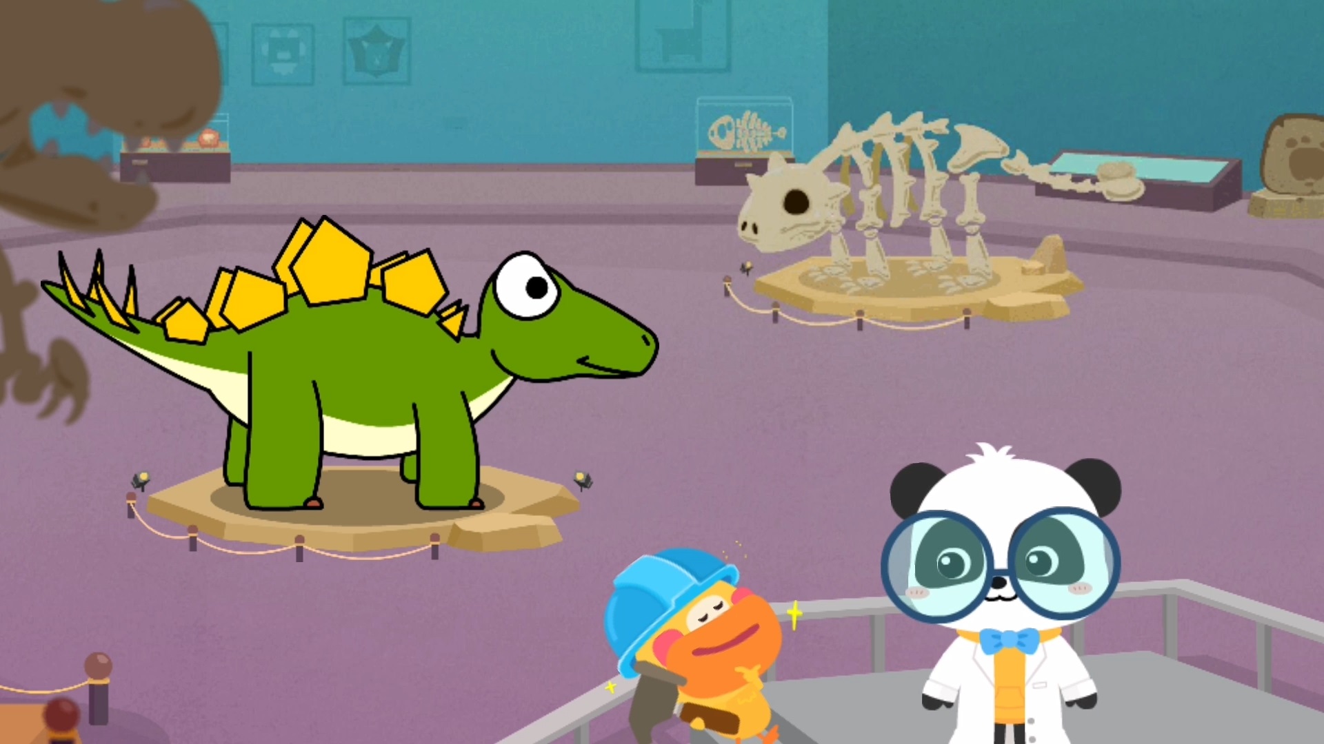 Малышки Кики и Крякря в музее динозавров | Мультфильм про динозавров для детей