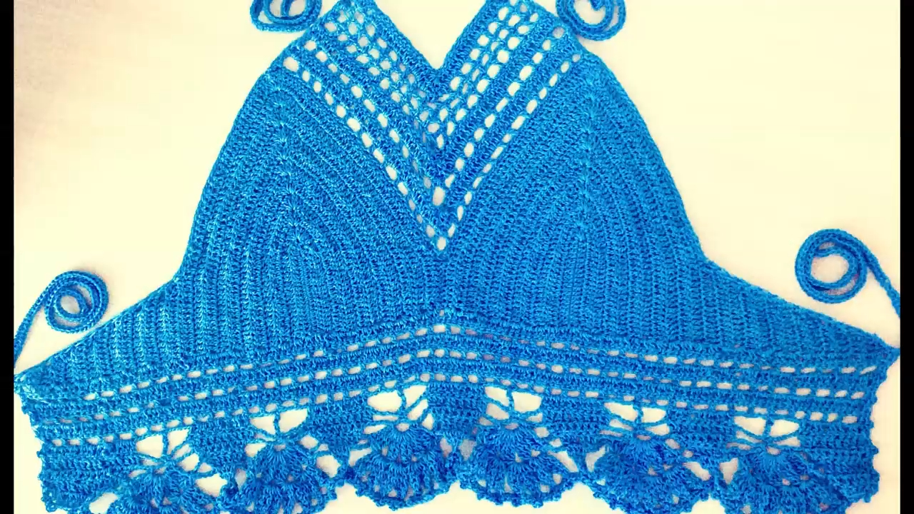 Урок вязания.Кроп- топ крючком