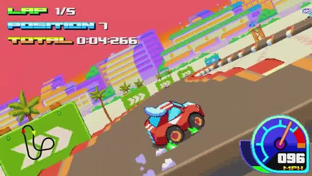 Зрелищный хит-ралли - Powerslide для гонок в СЕГА Super Scaler Game