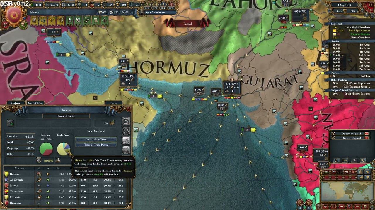 Europe Universalis IV 1.35.6 Mewar. Часть 16. 1632-1650. Выравниваем положение.