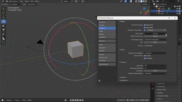 Blender gizmo over 200 px