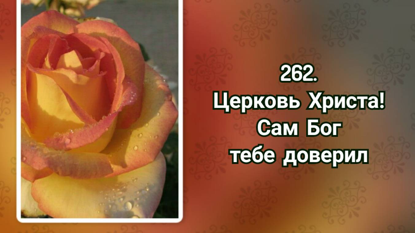 Гимны надежды 262 Церковь Христа! Сам Бог тебе доверил (-)