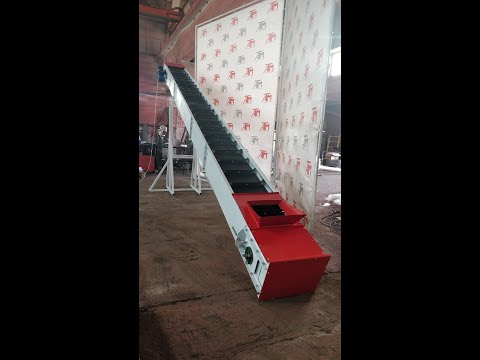 Транспортер ленточный скребковый ширина 400мм.mp4